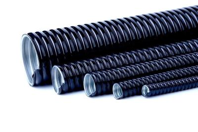 China Customized Flexible Electrical Conduit Corrugated Type Metal Flex Tubing with PVC Coating - 1/2