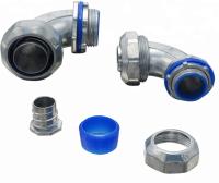 China UL Listed 90 Degree Liquid Tight Conduit Connectors - Malleable Iron, 3/8