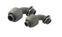 China UL Listed PVC Non-Metallic Liquid Tight Angle Connector - Nylon Construction with NPT Threads for Industrial Applications for sale