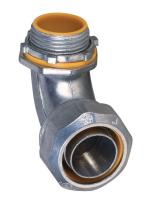 China 1 Inch Liquid Tight Angle Connector 90 Degree Elbow Fitting with Zinc Plated Finish for 1