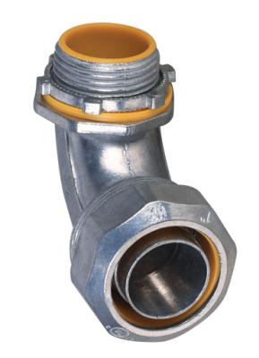 China 1 Inch Liquid Tight Angle Connector 90 Degree Elbow Fitting with Zinc Plated Finish for 1