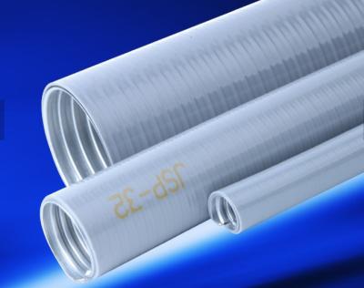 China 1 Inch Flexible Electrical Conduit Grey PVC with Steel Core -10°C to +80°C Temperature Range for sale