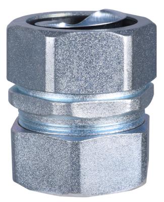 China High Intensity Flexible Conduit Compression Connector - Zinc Alloy Casting with Hexagonal Ferrule Design for Industrial Electrical Applications for sale