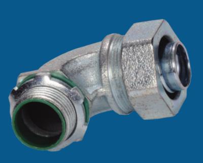 China 90 Degree Malleable Iron Liquid Tight Connector - Zinc Plated Waterproof Fittings for Type B Conduit for sale