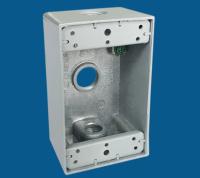 China 1-Gang IP66 Waterproof Electrical Box with 3 Outlet Holes - 4.25
