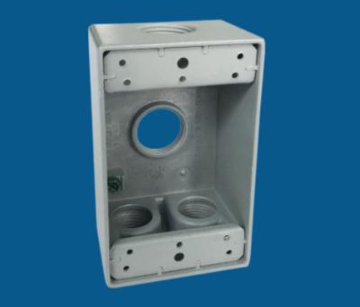 China 1-Gang IP66 Waterproof Electrical Junction Box with 4 Outlet Holes, 4.25
