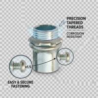China UL Listed EMT One Hole Conduit Straps Zinc Plated Steel Electrical Pipe Clamps 1/2 to 4 Inch Secure Fastening Solution for sale