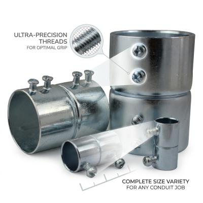 China EMT Reducing Bushings Zinc Die Cast Threaded Transition Fittings 1/2 to 4 Inch UL E345464 Certified for sale