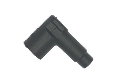 China Bending Black Silicone Rubber Spark Plug Boots 14.5mm Plug Entry with 30KV Dielectric Strength for sale