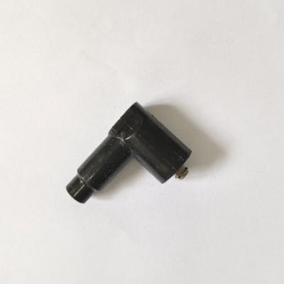 China 90° Bended Spark Plug Cable Connector 1KΩ Resistance 5.5mm Cable Entry for Automotive Ignition Systems for sale