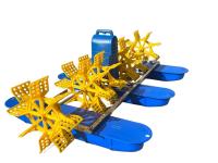 China 6 Impellers 2.2kw Aquaculture Water Surface Floating Paddlewheel Aerator for Fish Shrimp Pond for sale