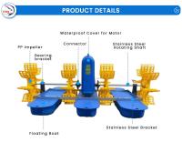 China 6 Impellers Aquatic Water Wheel Aerator 2.2kw For Fish Shrimp Farming for sale
