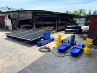 China Fishery Solar Paddle Wheel Aerator 2HP AC220V DC96V for Fish Shrimp Farming Ponds for sale