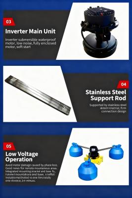 China 2HP Frequency Conversion Vane Paddle Wheel Aerator for Pond Oxygen Increase for sale