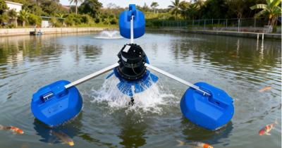 China Permanent Magnet 2HP 3HP Paddle Aerator Variable Frequency for Fish Pond Shrimp Farming for sale