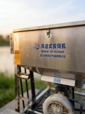 China 180 Degree Auto Wind Powered Fish Pond Remote Feeding Machine for sale