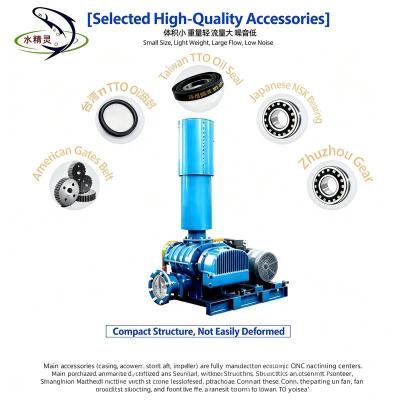 China 2.2kW 3HP Roots Blower Shrimp Farming Aerator for Fish Prawn Pond Aeration for sale