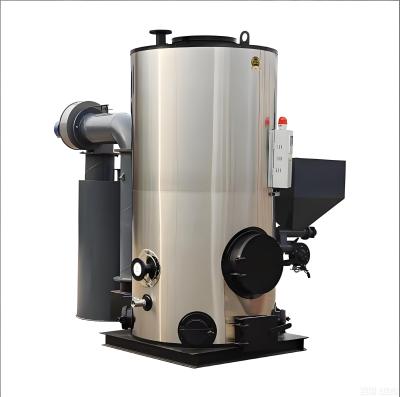 China Manual Biomass Wood Fired Steam Generator 500kg 1000kg Vertical Fire Tube Boiler for sale