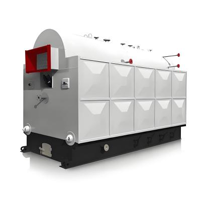China DZH Series 1 Ton  2 Ton 3 Ton Hand Fired Muti-fuel Biomass Coal Wood Pellet Fixed Grate Steam Boiler Textile Use  Food Use for sale