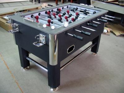 China Standard Soccer Game Table PVC Lamination With Leather Top Rail Steel Leg for sale