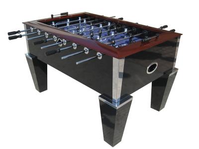 China Deluxe Soccer Game Table 5FT Wood Top Rail With Metal Corner Chrome OEM for sale