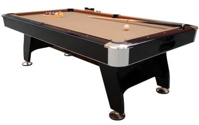 China Standard Size 8FT Billiards Game Table Metal Corner With Camel Brown Cloth for sale