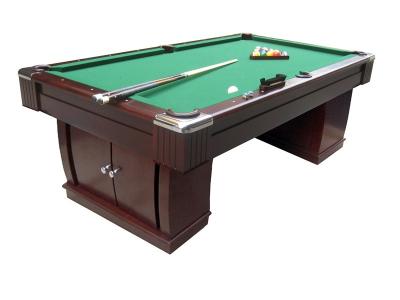 China Popular 9FT Pool Game Table Professional Billiards Table With Cabinet Storage for sale
