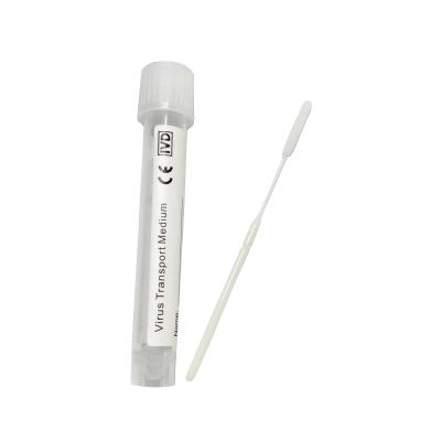 China Nasal Throat Nylon Flocked VTM Swab Kit 2ml Viral Transport Medium Tube 5ml for sale