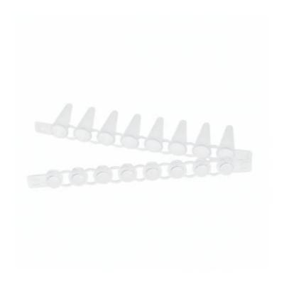 China 0.2mL Low Profile PCR Tube Strips with Attached Lids 8-Strip Transparent for sale