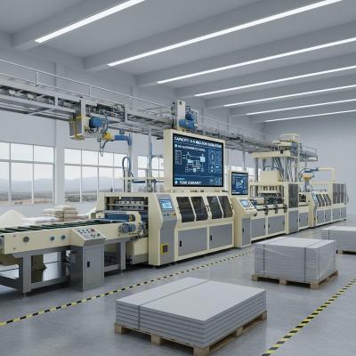 China Capacity 3-5 Million Sqm Fiber Cement Board Production Line High Automation PLC Control System 1 Year Guaranty Automation for sale