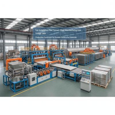 China Full Automation Fiber Cement Sheet Manufacturing Line Voltage 380V Production Equipment for Durable Construction Materials for sale