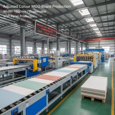 China Adjusted Colour MgO Board Production Line Offering Boardwidth 1220mm Or Customizable Suitable for Wall Panel Production for sale