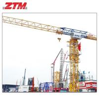 China ZTT186 Flattop Tower Crane 8t Capacity 65m Jib Length 1.7t Tip Load Hoisting Equipment for sale