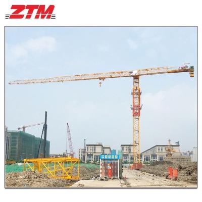China ZTT156 Flattop Tower Crane 8t Capacity 65m Jib 1.3t Tip Load Inclined Ladder for sale