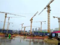 China ZTT156 Flattop Tower Crane 8t Capacity 65m Jib 1.3t Tip Load Inclined Ladder for sale