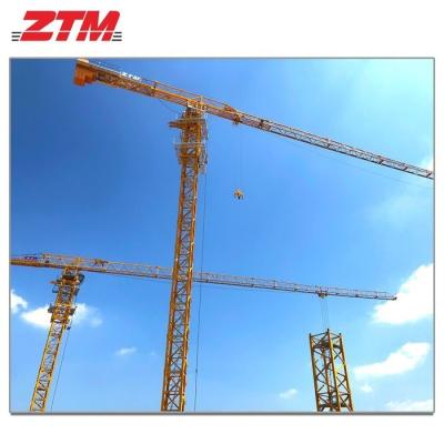 China ZTT466 Flattop Tower Crane 20t Capacity 80m Jib 3.3t Tip Load Electric Self Raising for sale