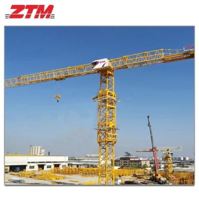China ZTT616 Flat Top Tower Crane 26t Capacity 80m Jib 4.1t Tip Load Hoisting Equipment for sale