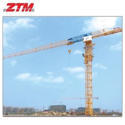 China ZTT176 Flattop Tower Crane 10t Capacity 65m Jib 1.5t Tip Load Hoisting Equipment for sale