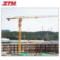 China ZTT146 Flattop Tower Crane 8t Capacity 60m Jib Length 1.5t Tip Load Lifting Equipment for sale