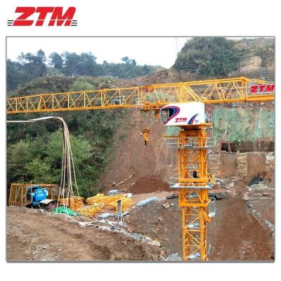 China ZTT146 Flat Top Tower Crane 6t Capacity 60m Jib 1.5t Tip Load High Safety Mini Crane for sale