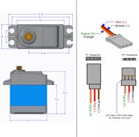 China TIANKONGRC TD-6625MG 25KG  4.8-8.4V Metal Gear Digital Servo Motor for RC Robot Smart Car for sale