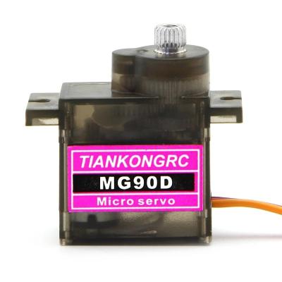 China TIANKONGRC MG90D  9g Servo Motor Micro Servo For RC Airplane Robot DIY Project Parts.(Without mechanical limit) for sale