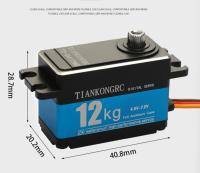 China TIANKONGRC TD-9412MG 12KG Waterproof Full Metal Case Low Profile Digital Servo Motor Metal Gear High Torque 4.8-7.4V for 1/10 1/8 RC Car Robot for sale