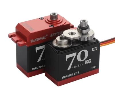 China TIANKONGRC BLS-HV70MG 70KG Brushless Servo High Torque Digital RC Servo Motor Waterproof All-Metal High Voltage 4.8~8.4V 180° Control Angle Steering Servo Motor For 1:8 1:10 RC Car for sale