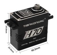 China TIANKONGRC 70KG High Torque Digital RC Brushless Servo Motor Waterproof All-Metal High Voltage 4.8~8.4V 180 Degree Brushless Servo For Off-Road Vehicle for sale
