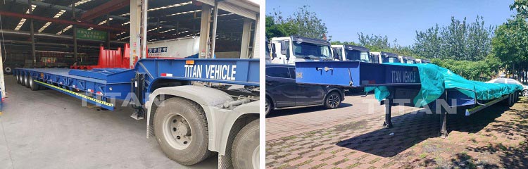 Tri axle Lowbed truck trailer for sale near me