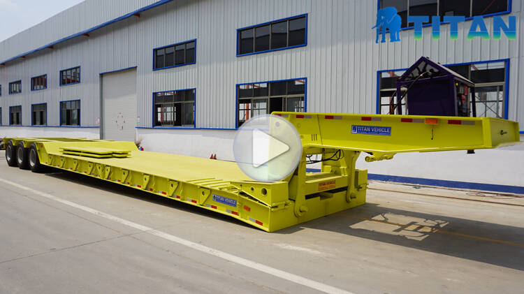 80/100 Tons Removable Gooseneck Lowboy Trailer for Ghana
