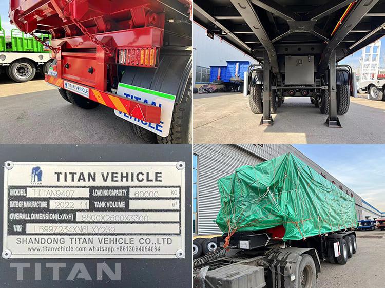50 Ton Tri Axle Semi Tipper Trailer for Sale in Tanzania Dar Es Salaam