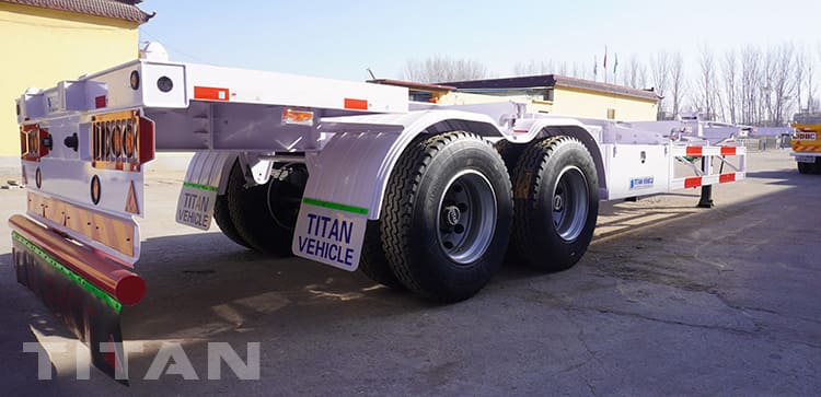 2 Axle 40Ft Shipping Container Chassis Trailer for Sale in Indonesia