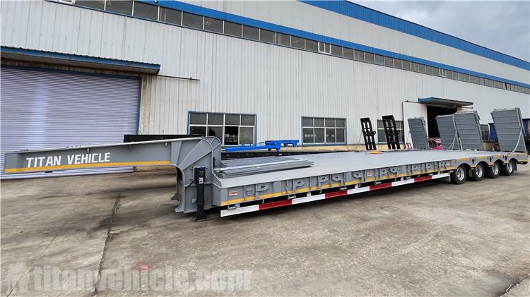 4 Axle 100 Ton Semi Low Bed Trailer for Sale in Zambia